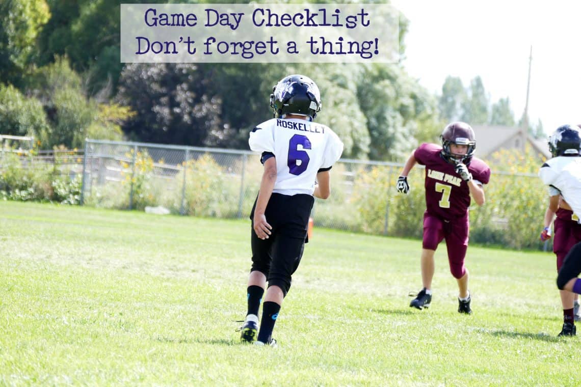 Game Day Checklist – The Organized Mom