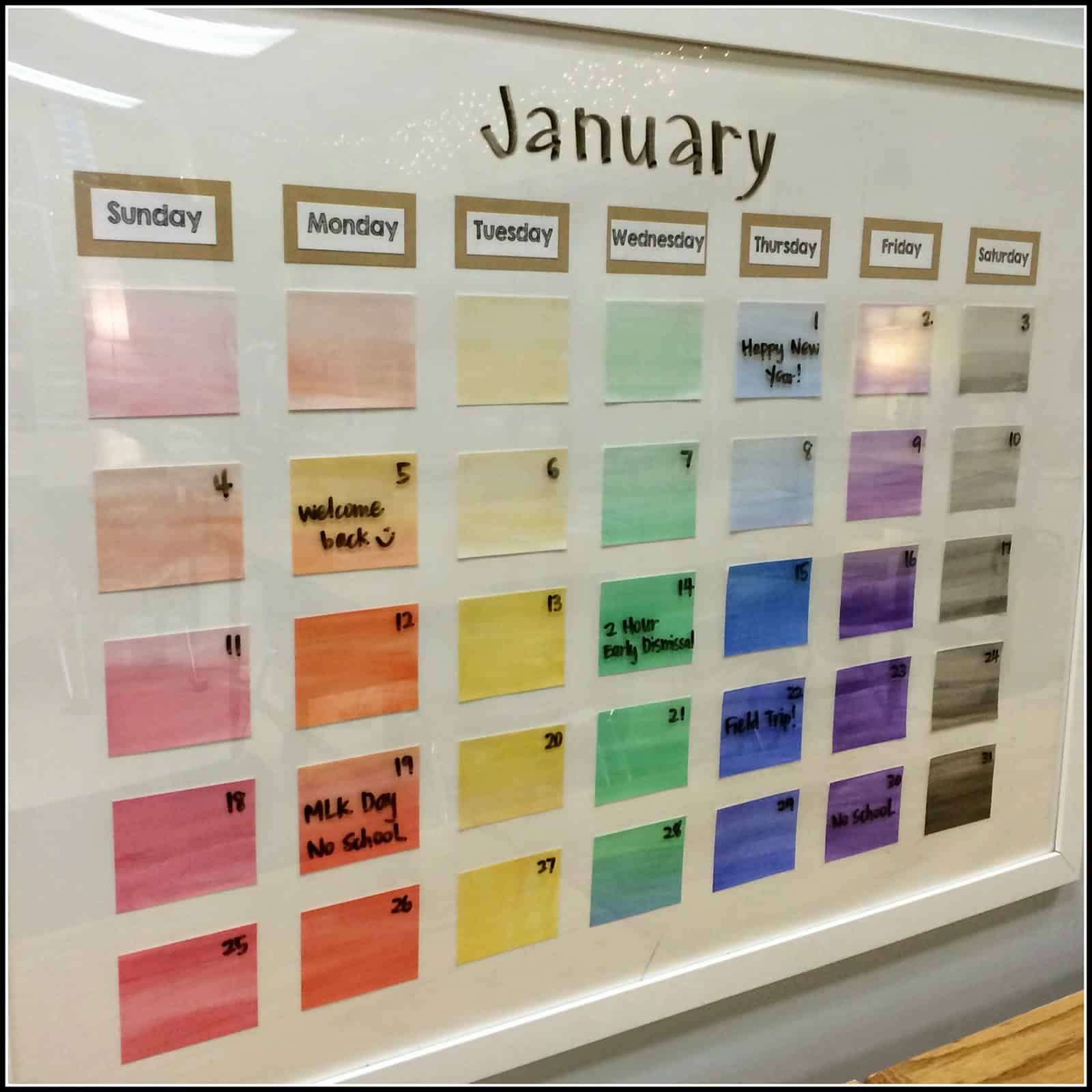 DIY Classroom Calendar – The Organized Mom