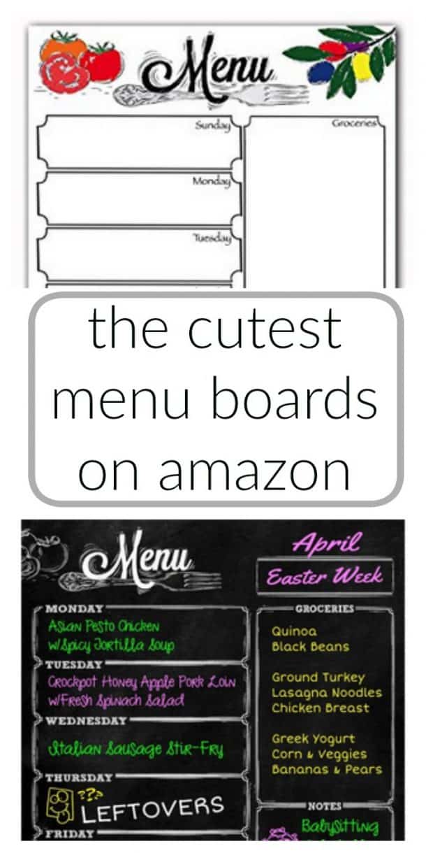 The Cutest Menu Boards on Amazon – The Organized Mom