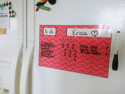 Magnetic Erasable Chore Chart – The Organized Mom