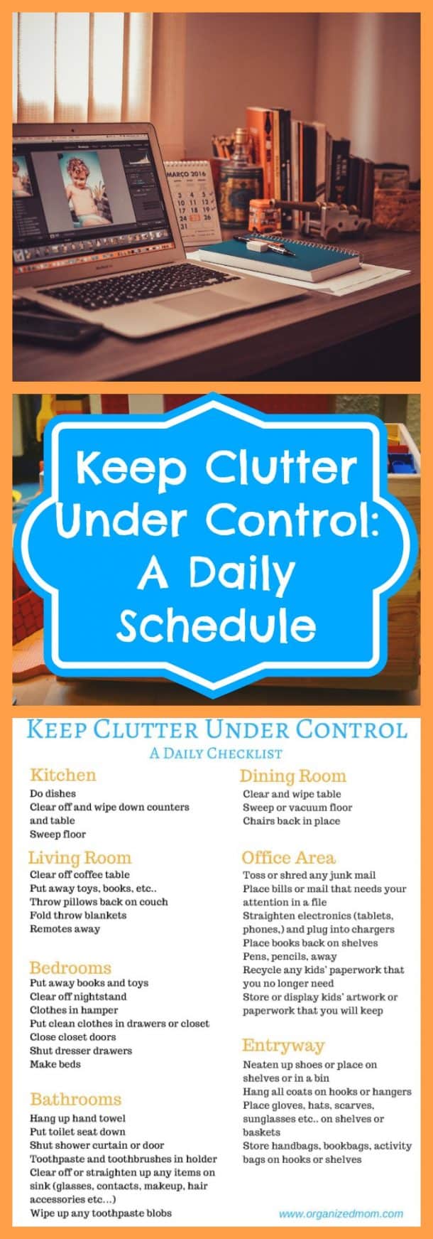 Keep Clutter Under Control: A Daily Schedule – The Organized Mom