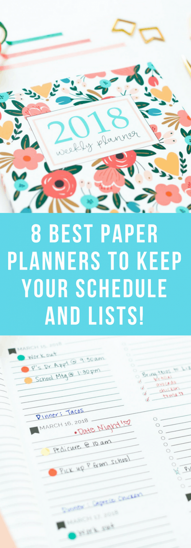 The 8 Best Paper Planners to Keep Your Schedule and Lists! – The ...
