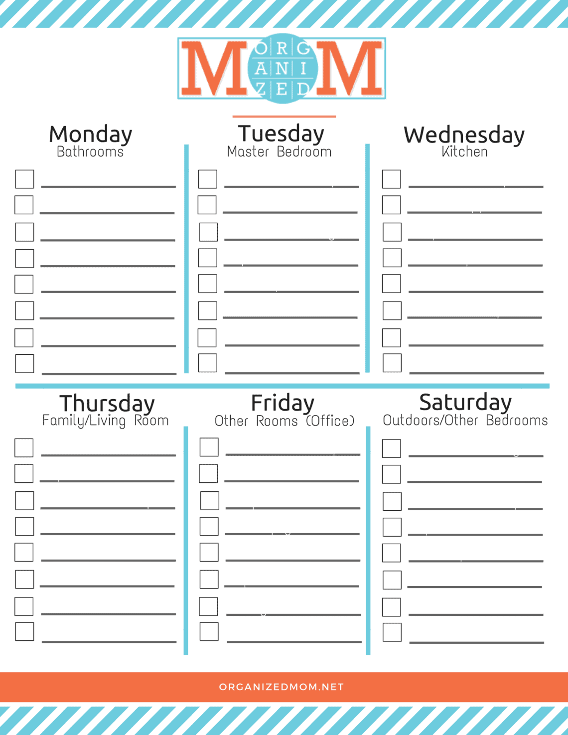 A Printable House Cleaning Calendar That’s Easy To Follow – The ...