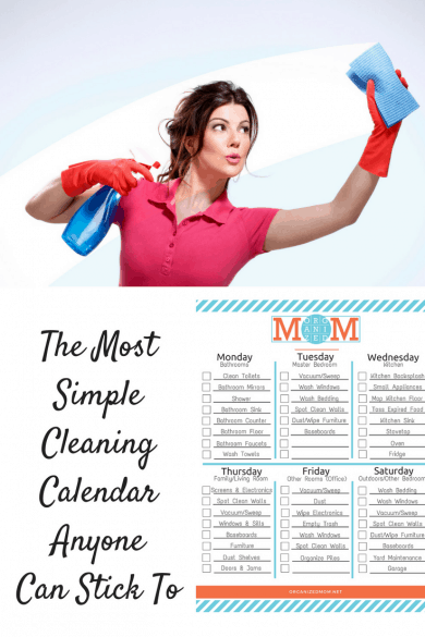 A Printable House Cleaning Calendar That’s Easy To Follow – The ...