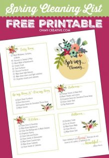 Spring Cleaning Printable Charts – The Organized Mom