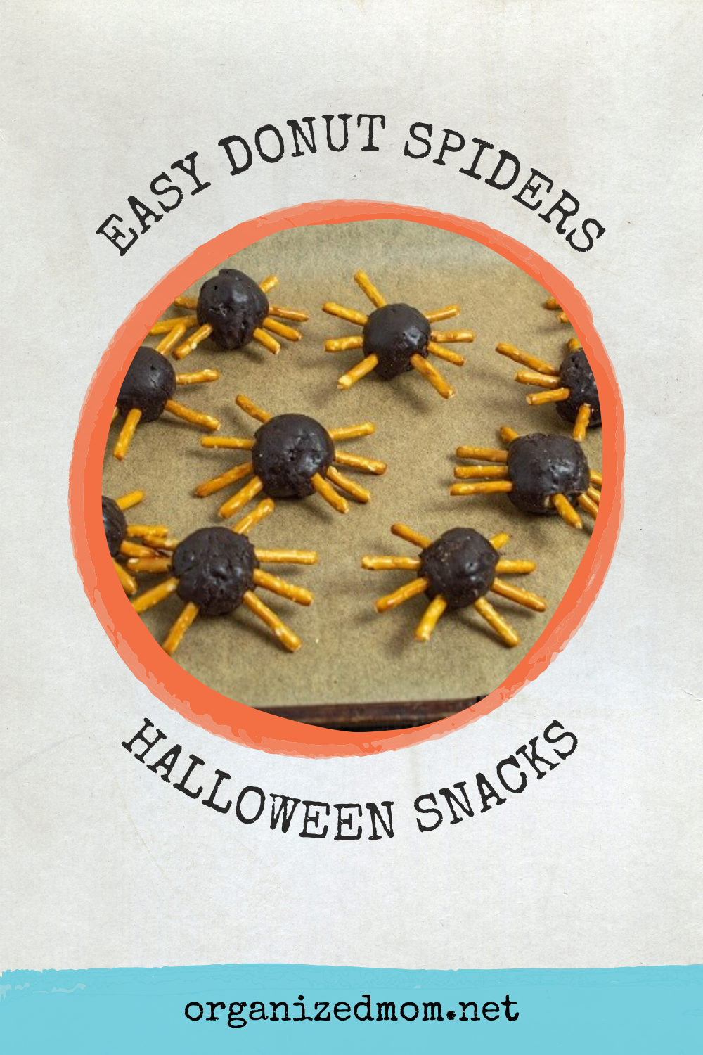 Easy Donut Spiders Halloween Snack for Parties – The Organized Mom