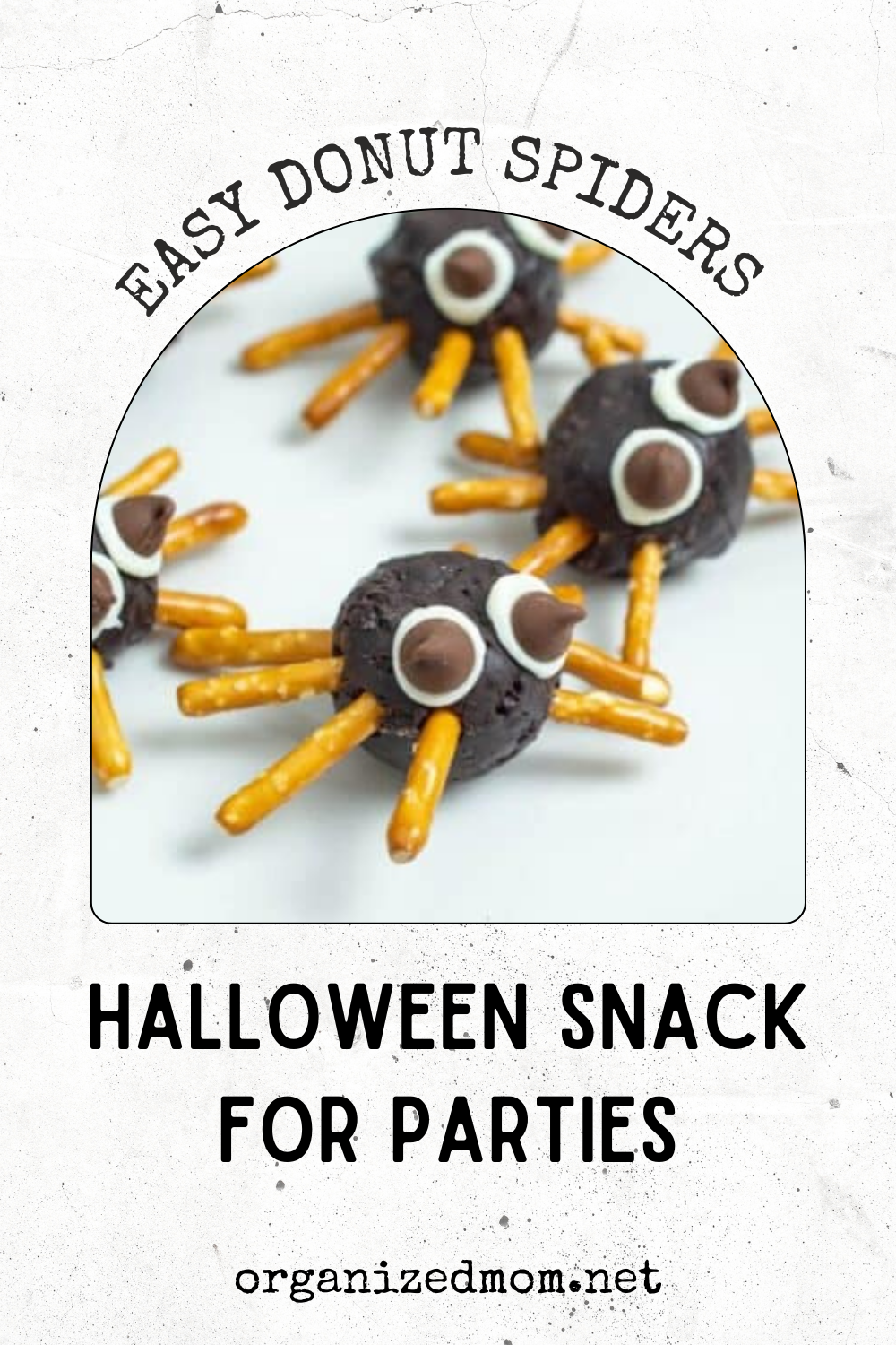 Easy Donut Spiders Halloween Snack for Parties – The Organized Mom