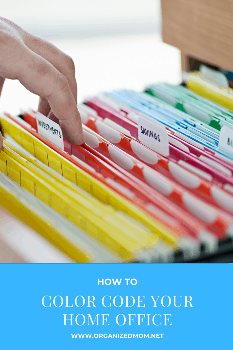 How to Color Code Your Home Office - The Organized Mom