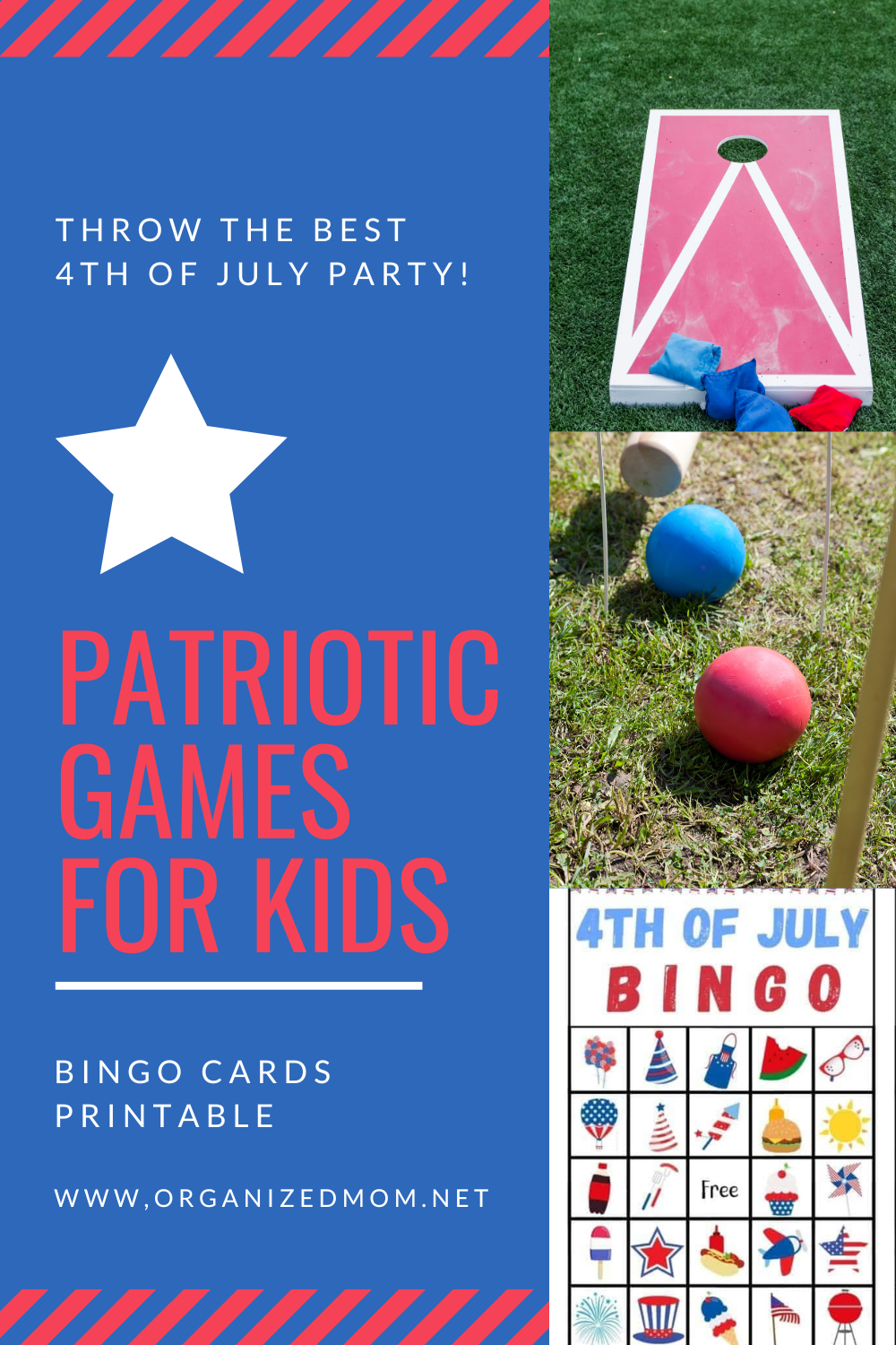 4th of July Bingo Cards Printable and Other Patriotic Games for Kids ...