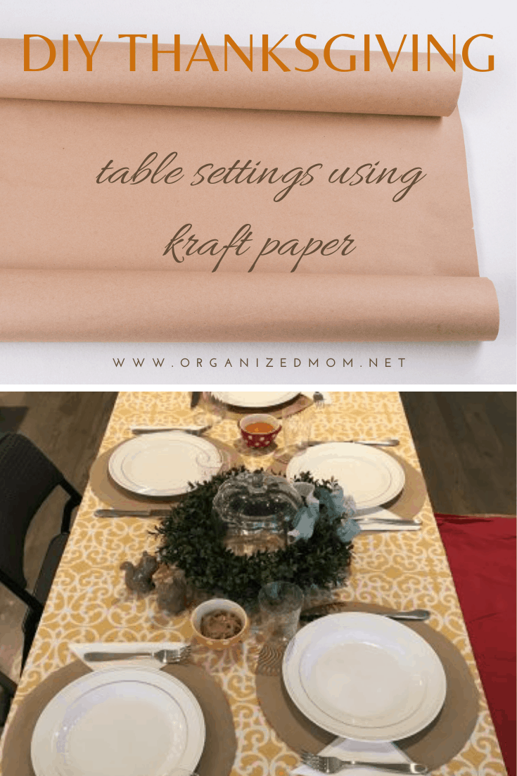 DIY Thanksgiving Table Settings Using Kraft Paper – The Organized Mom