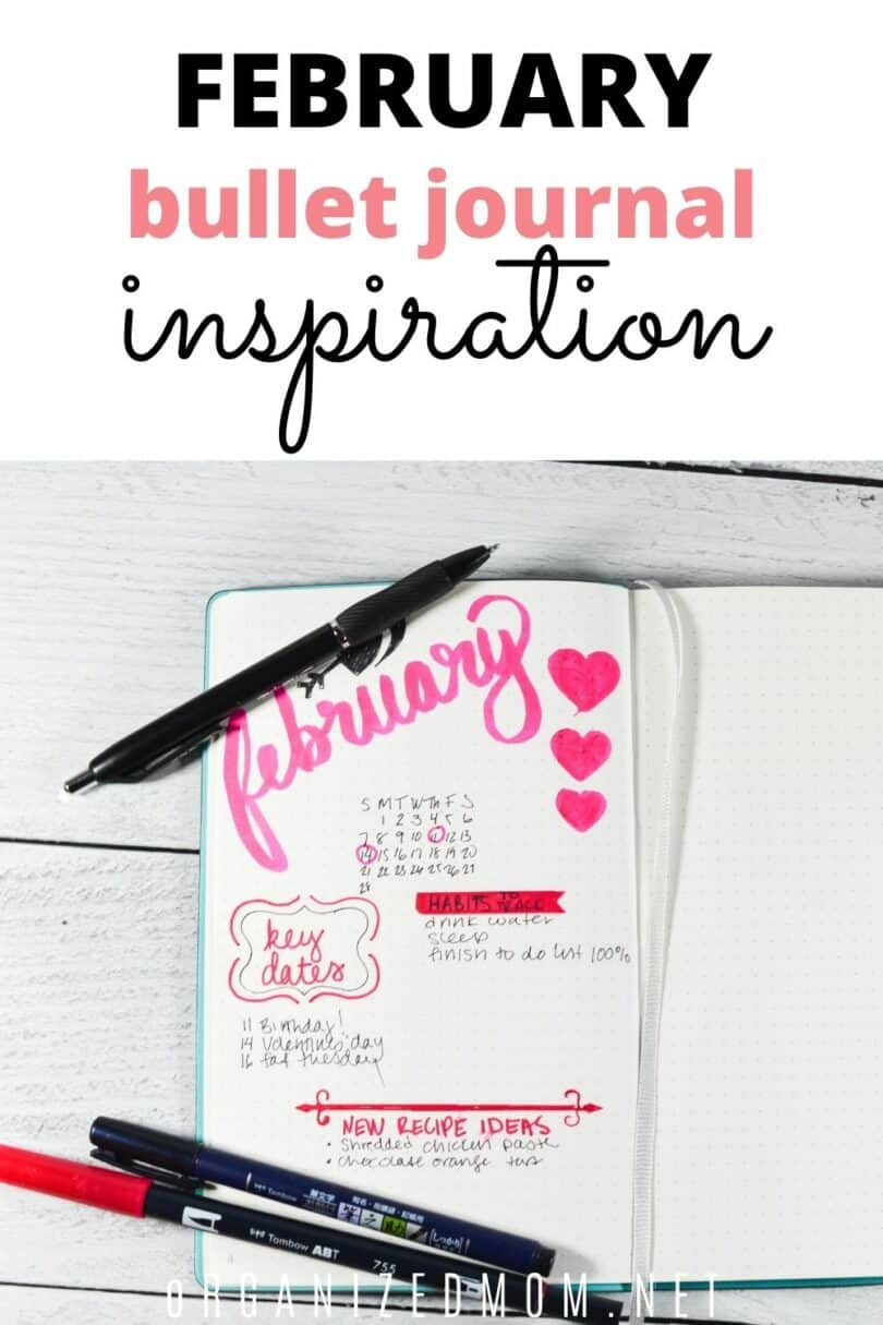 February Bullet Journal Ideas – The Organized Mom