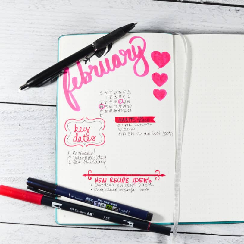 February Bullet Journal Ideas – The Organized Mom