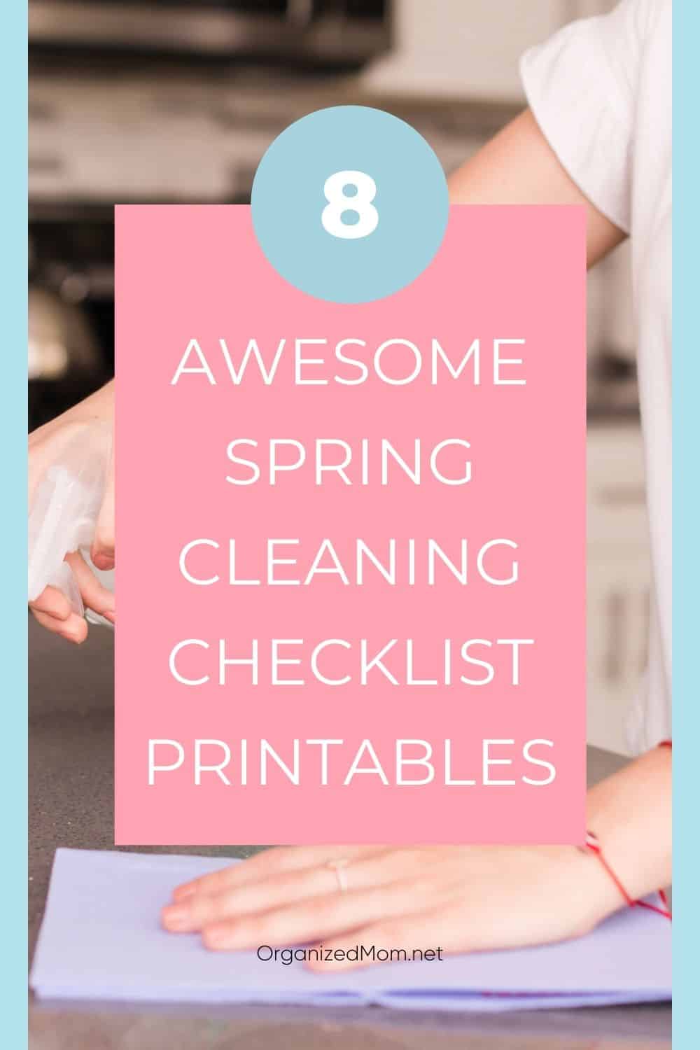 Spring Cleaning Printable Charts – The Organized Mom