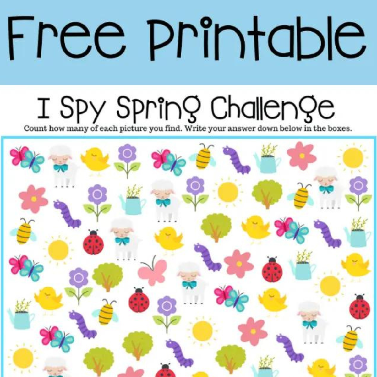 I Spy Spring Printable Activity for Little Kids – The Organized Mom