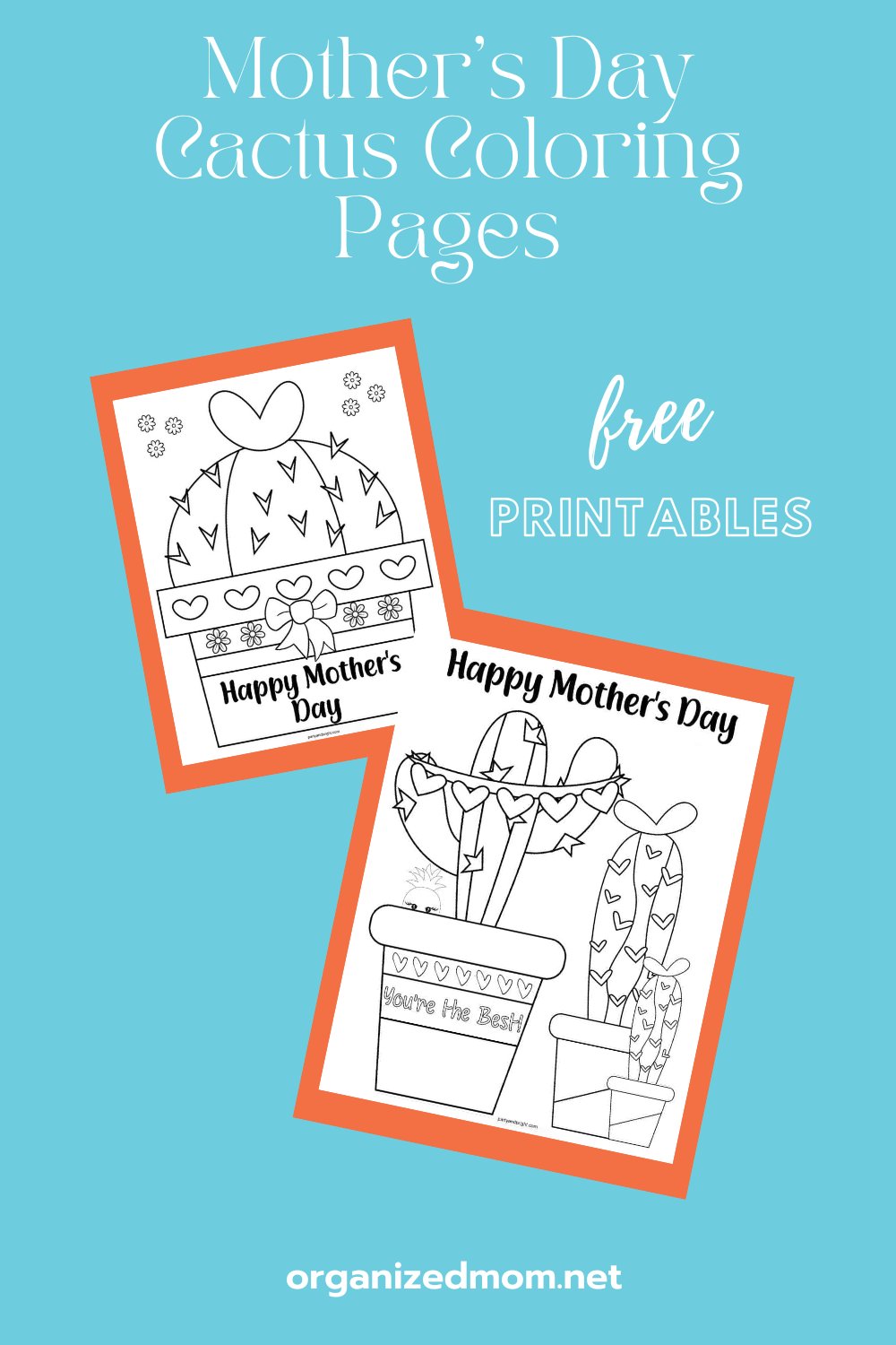 Free Printable Mothers Day Cactus Coloring Pages for Kids – The ...
