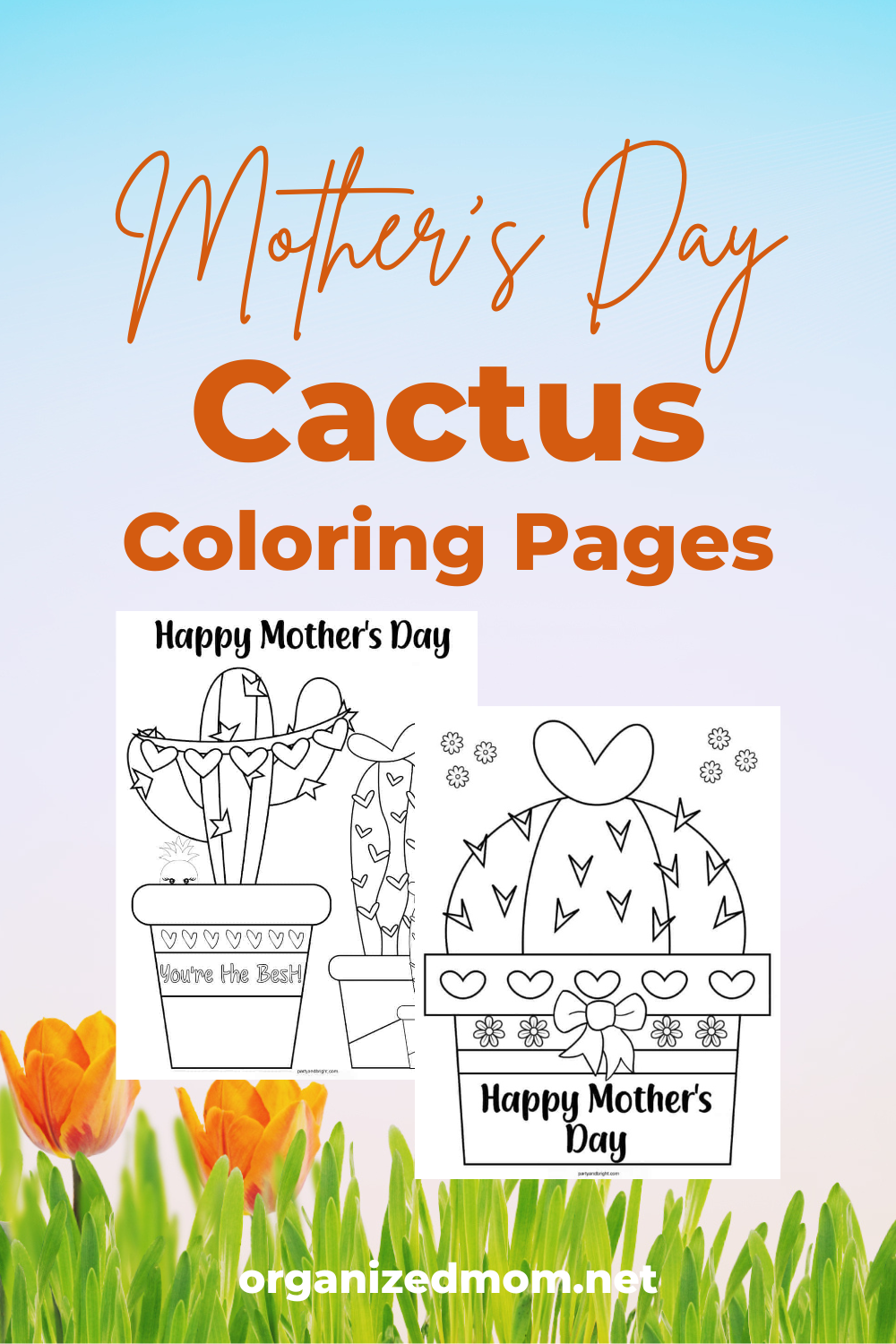 Free Printable Mothers Day Cactus Coloring Pages for Kids – The ...