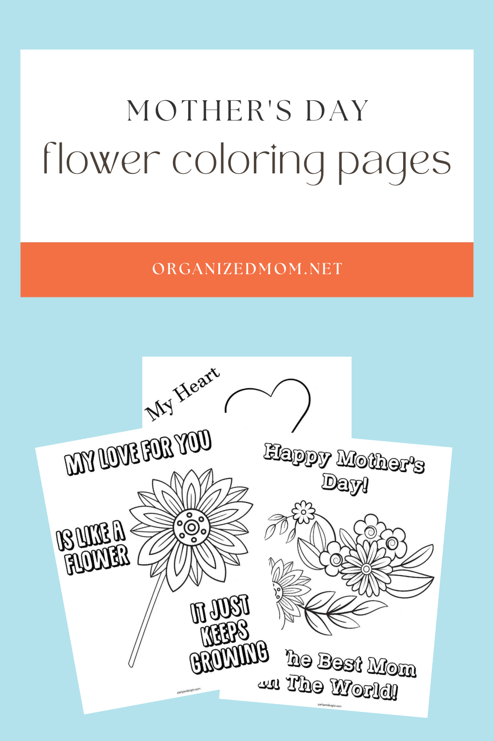 Mother’s Day Flower Coloring Pages: Cute Card or Gift Idea – The ...