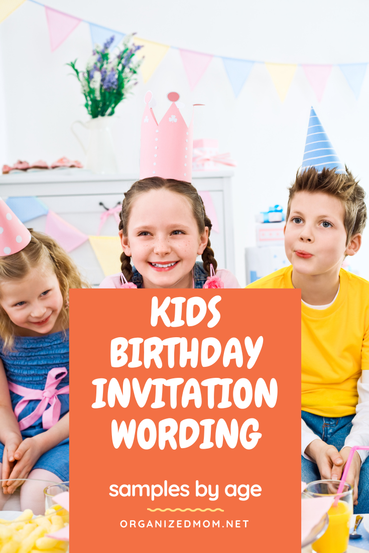 Creative Kids Birthday Invitation Wording Samples by Age – The ...