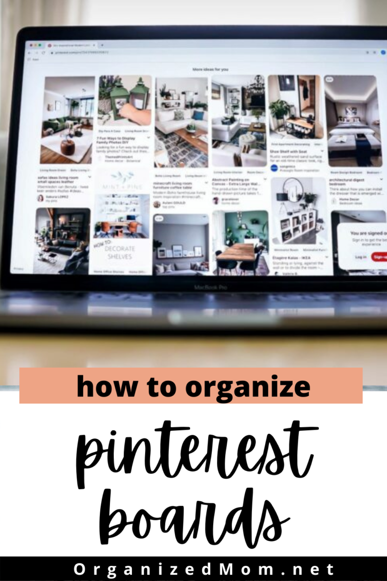 How to Organize Pinterest Boards – The Organized Mom