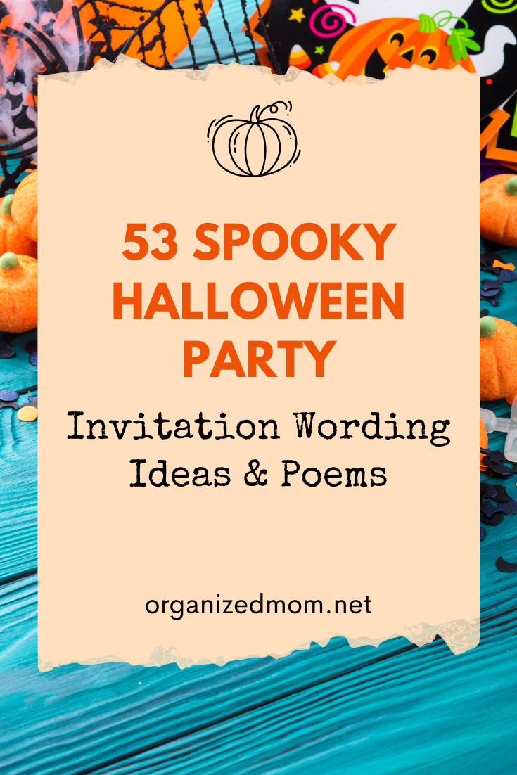 53 Spooky Halloween Party Invitation Wording Ideas & Poems – The ...