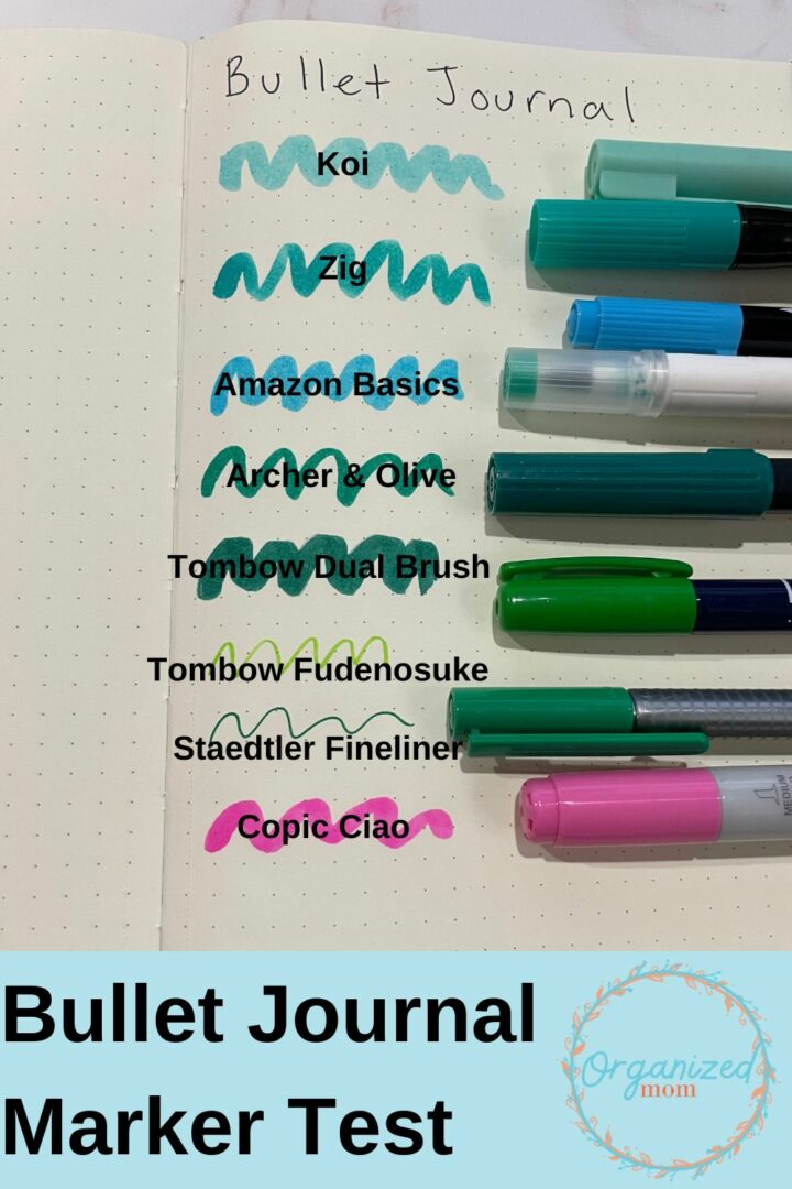 Bullet Journal Markers – The Organized Mom