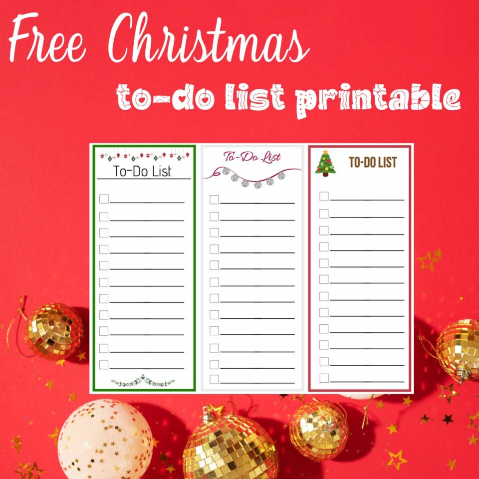 Christmas To-Do List Printable: Stay Organized During the Holidays ...