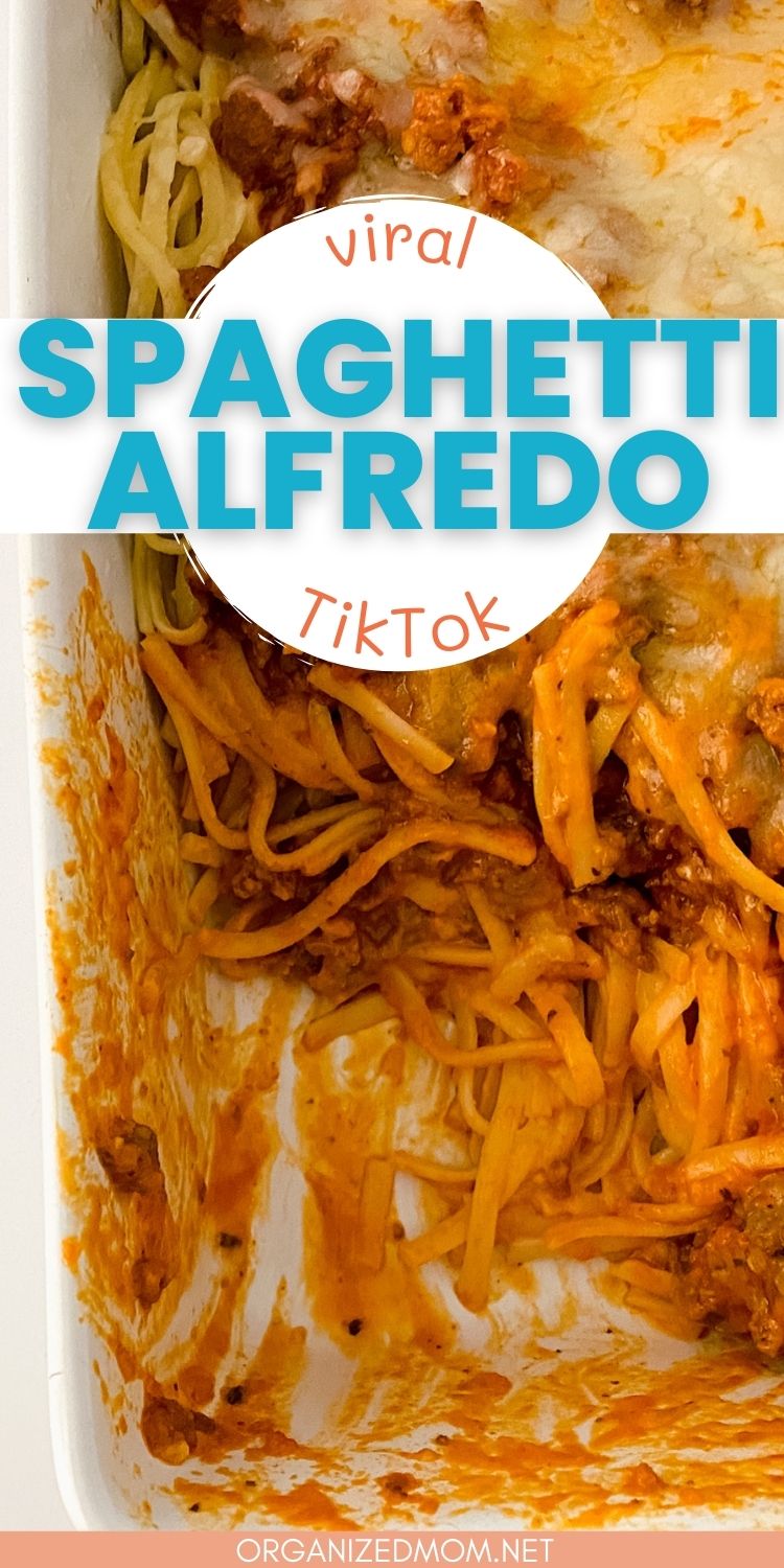 Spaghetti Alfredo {Viral TikTok Recipe} - The Organized Mom
