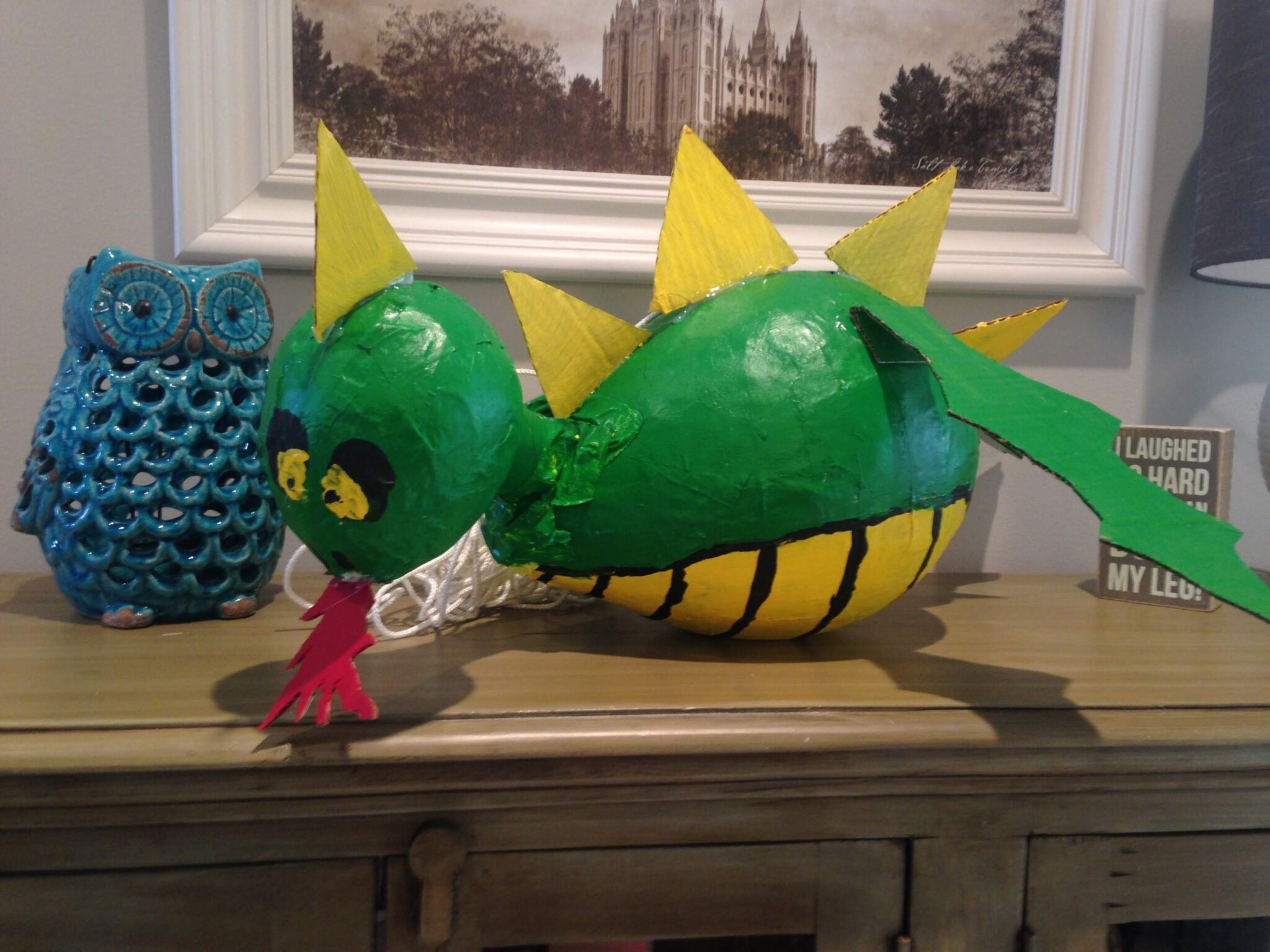 DIY Minecraft Creeper Piñata - The Organized Mom