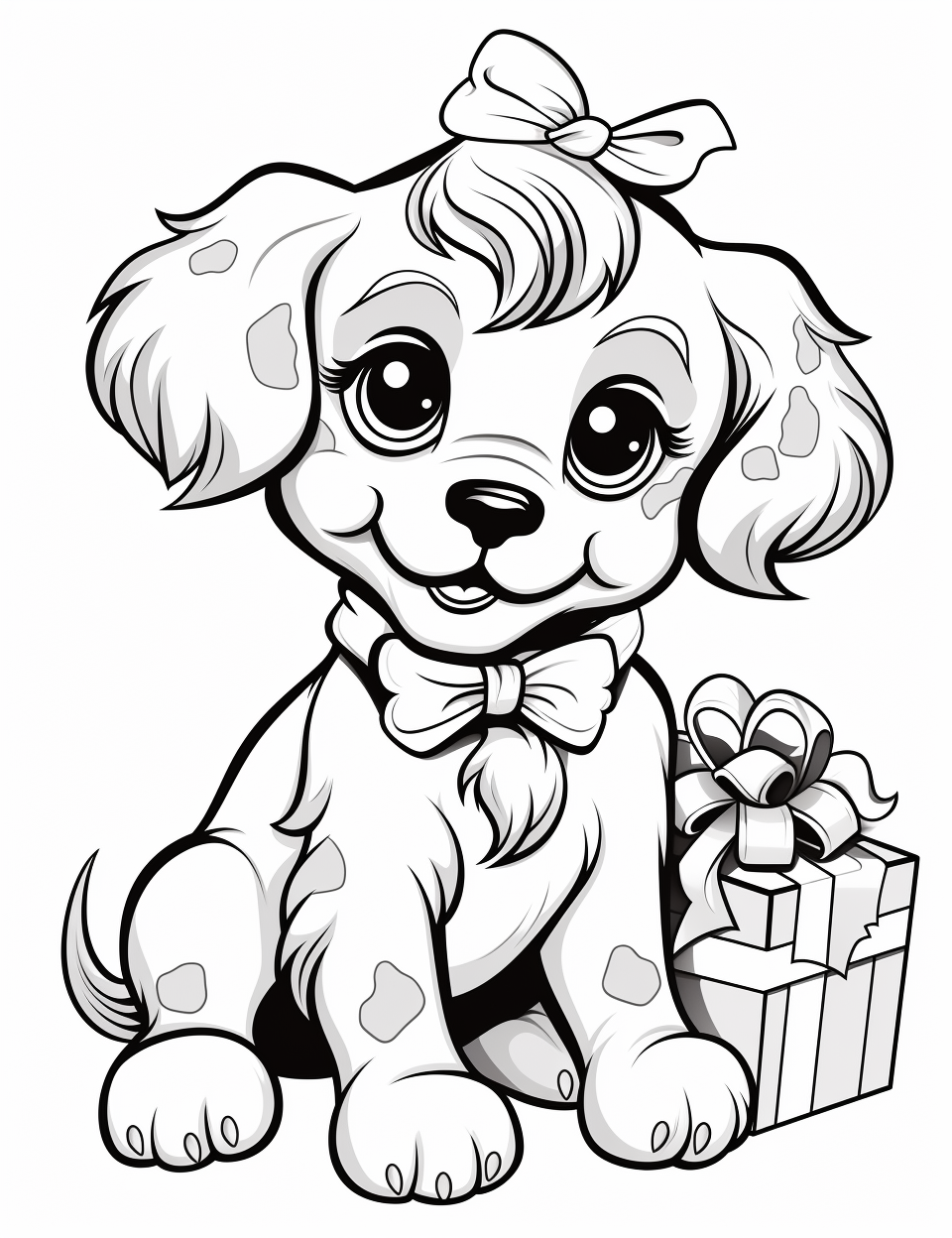 dog birthday coloring page printable