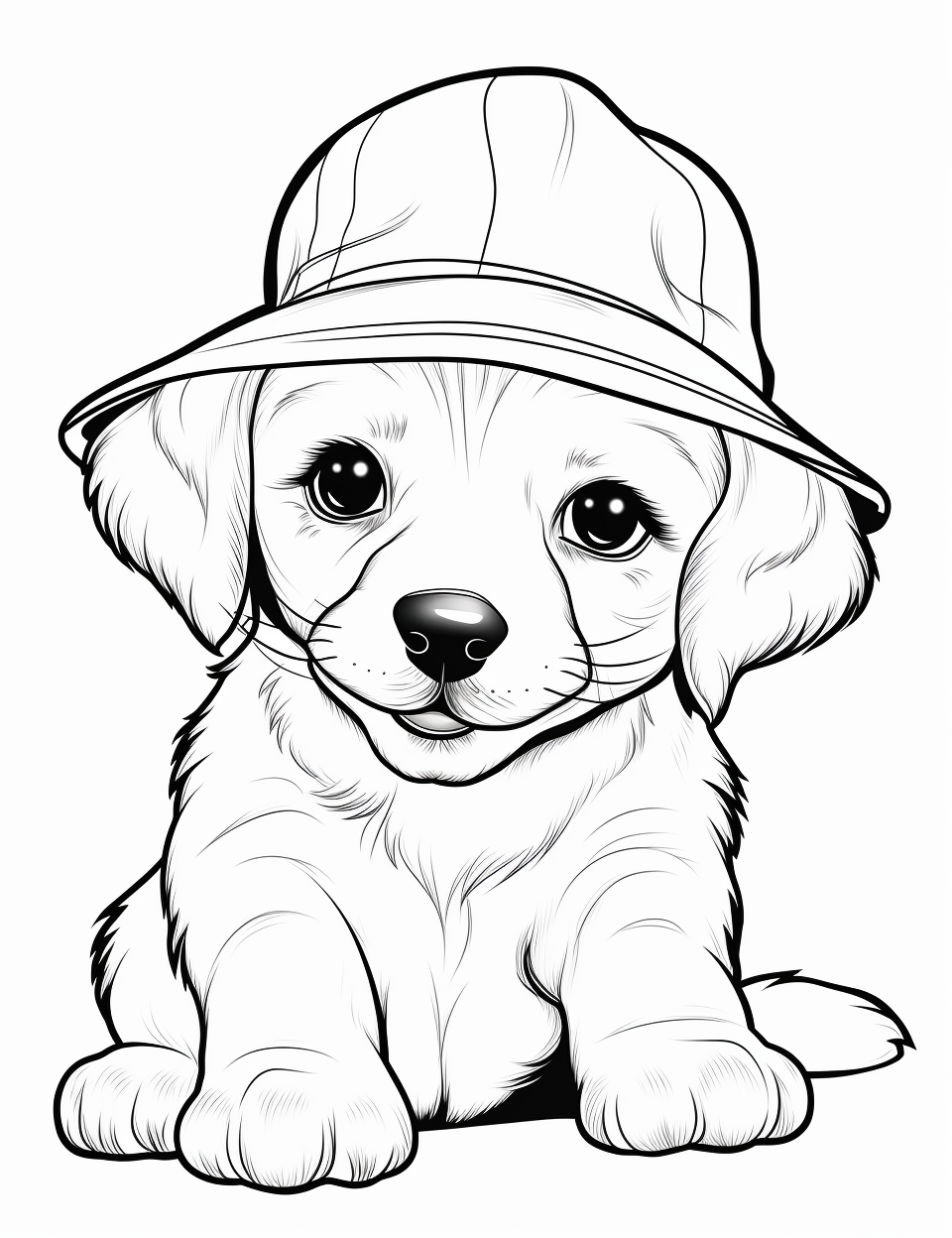 coloring pages of puppies with shirts on