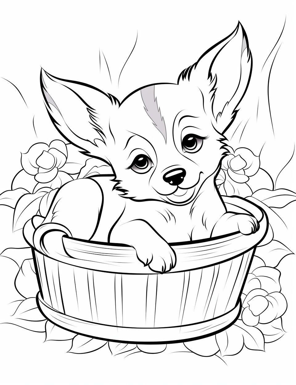 baby dog cute dog coloring pages